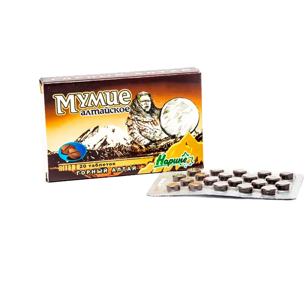Купить Мумие Алтайское в таблетках (уп./20 шт.), Нарине - отзывы цена ...