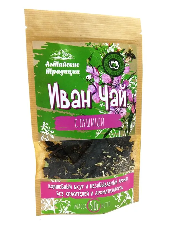 Купить Иван-чай ферментированный с душицей, 50г., Алтайские Традиции ...